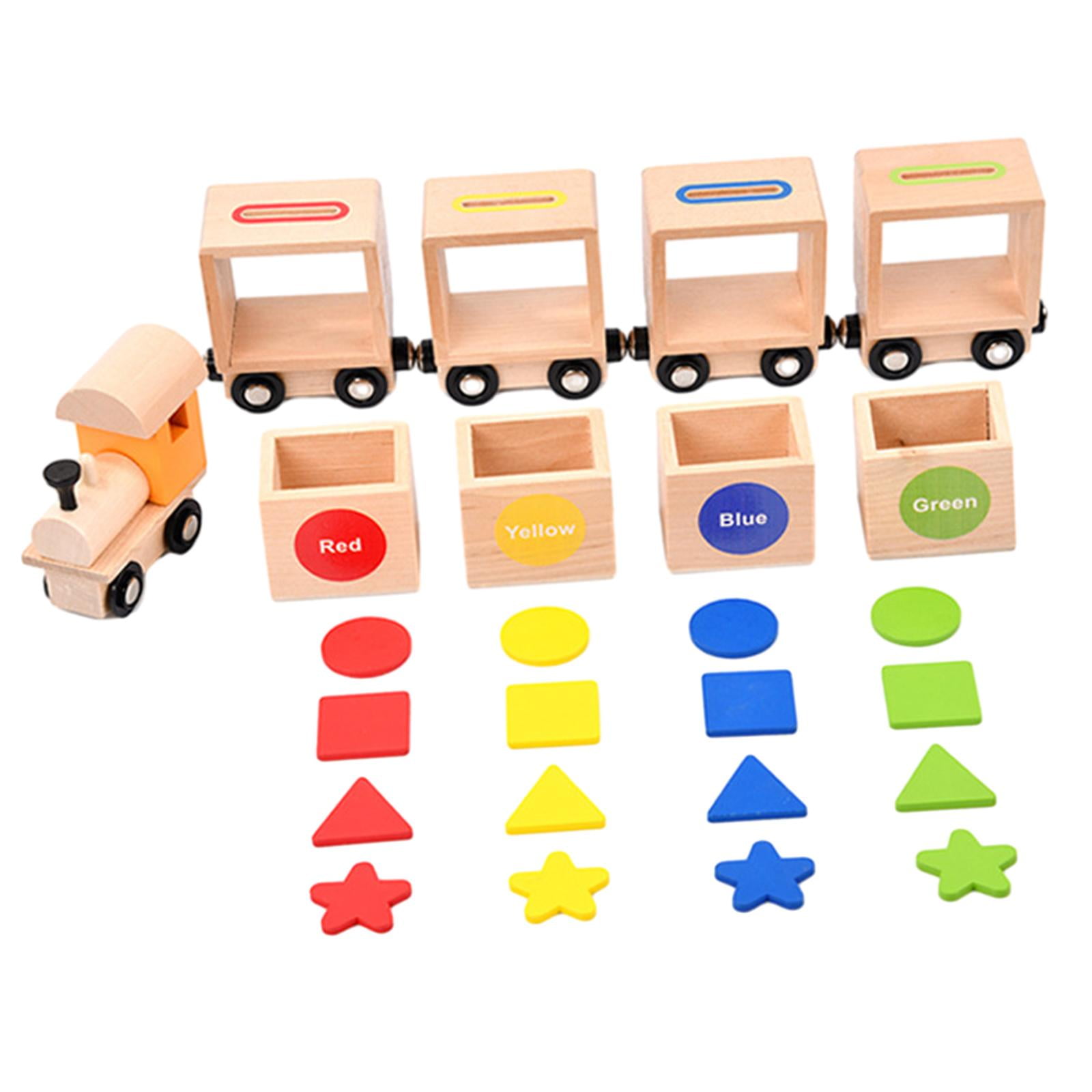 Train Toys Juego Magnético Clasificador De Formas Y Colores Tren Para ...