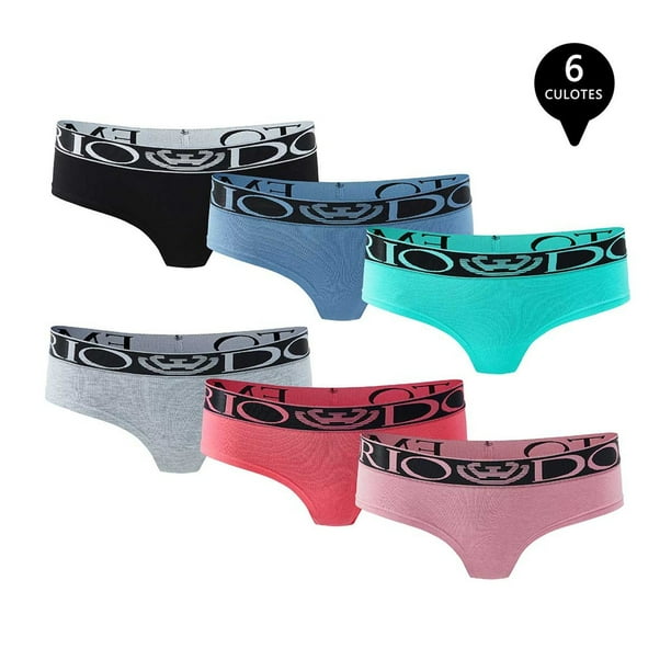 Pack de 6 Calzones Colaless Culote Algodón Mujer | Lider