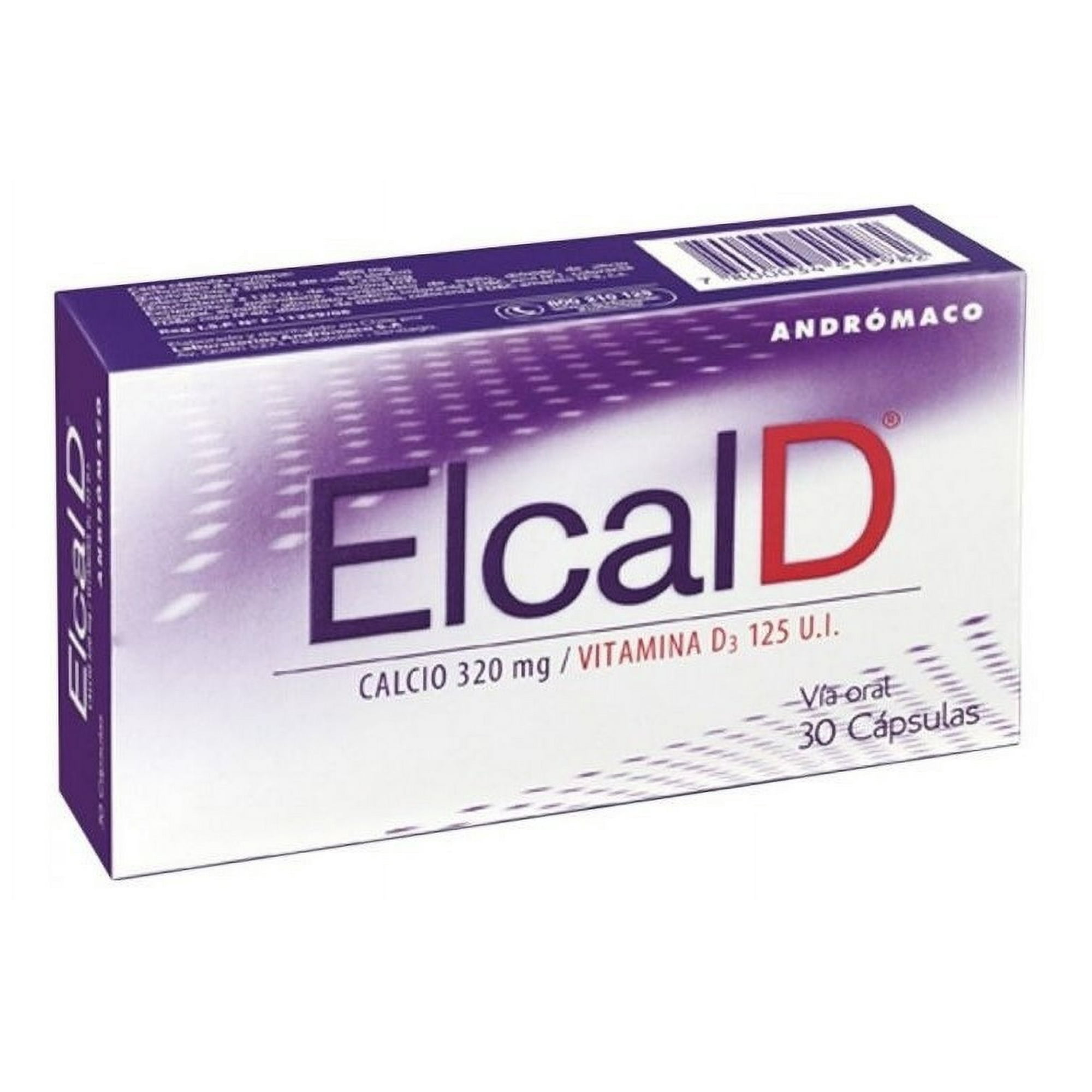 Elcal D (calcio 320mg Y Vit D3 125ui) 30 Cápsulas. | Lider