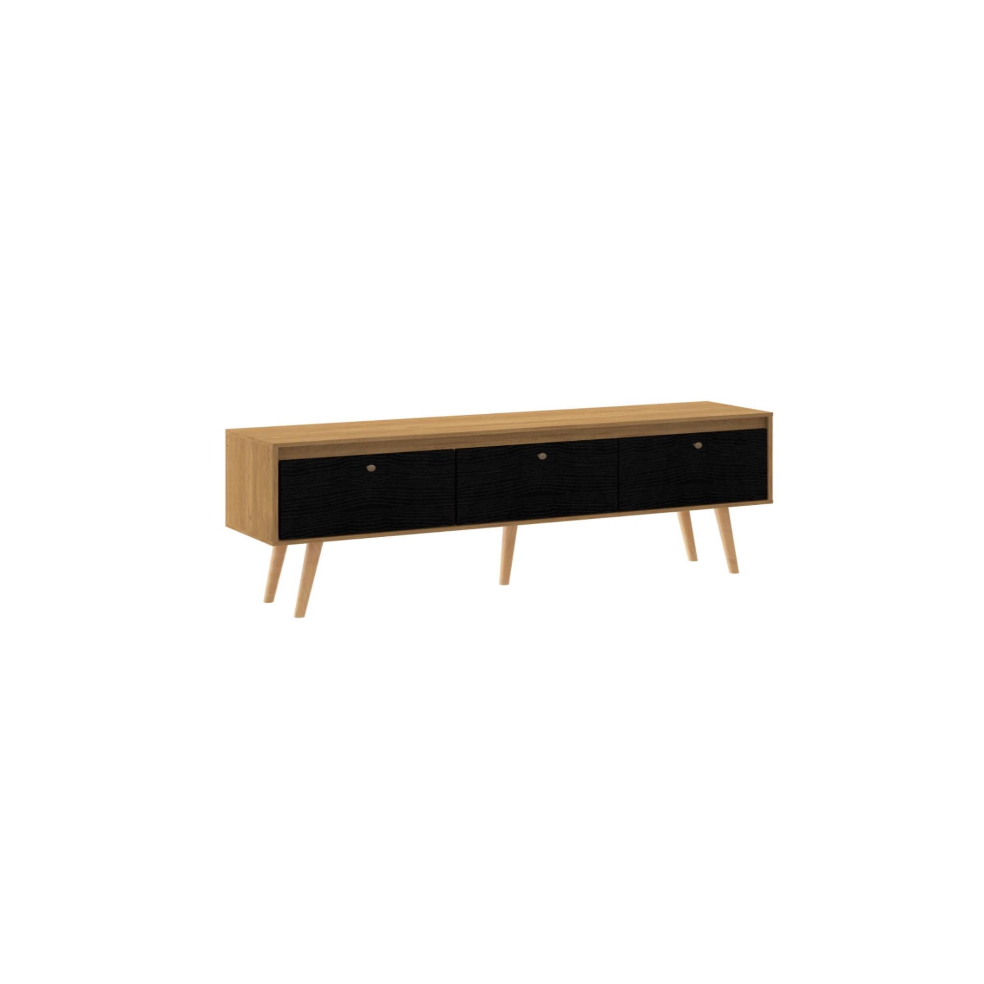 Rack Memphis Tv 70 Pulgadas Roble - Negro | Lider