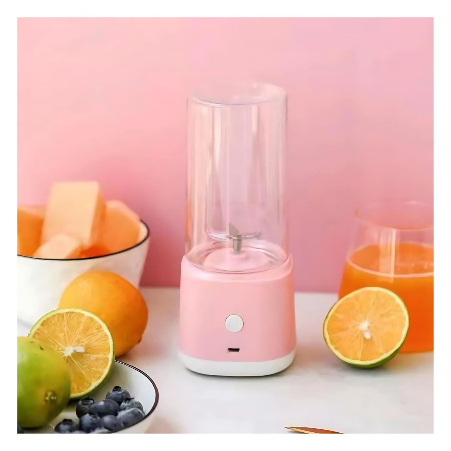 Mixer Batidor Portátil de Frutas con Conexión USB color Azul | Lider