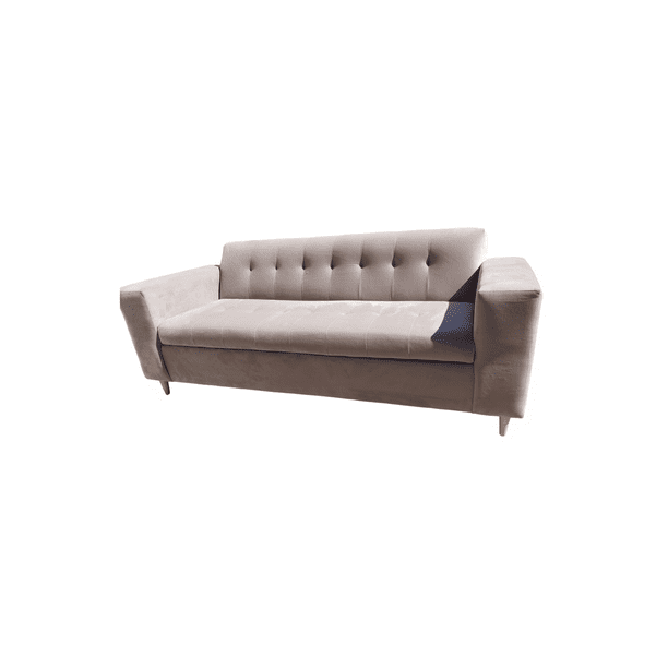 Sofa Dos Cuerpos Beige Felpa | Lider