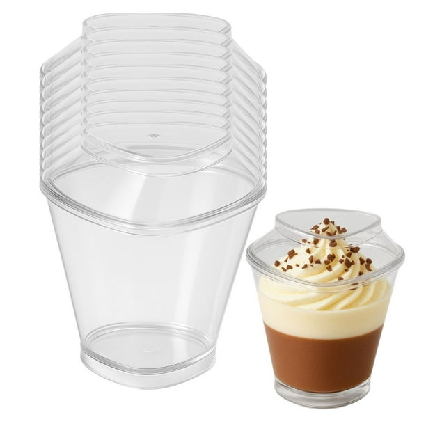 Set 100 Vasos Postre 130mL Triangular Reposteria Desechable | Lider