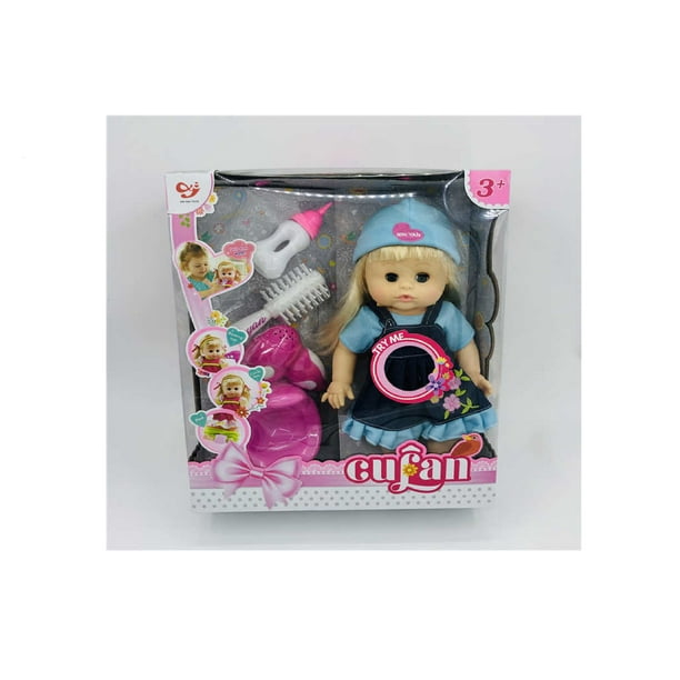 MUÑECA INTERACTIVA CON ACCESORIOS LUZ Y SONIDO COLOR azul | Lider