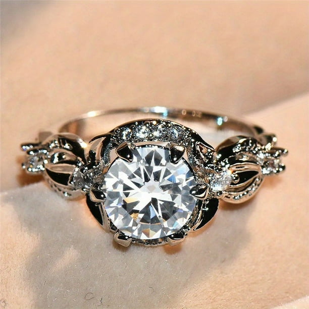 Vintage Promise Ring `8k Gold Plated Inlaid Shining Zircon Multi Colors ...