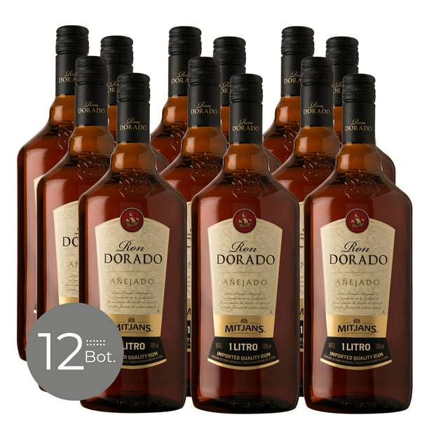 Pack x 12 Ron Dorado Añejado Mitjans 1000 cc | Lider