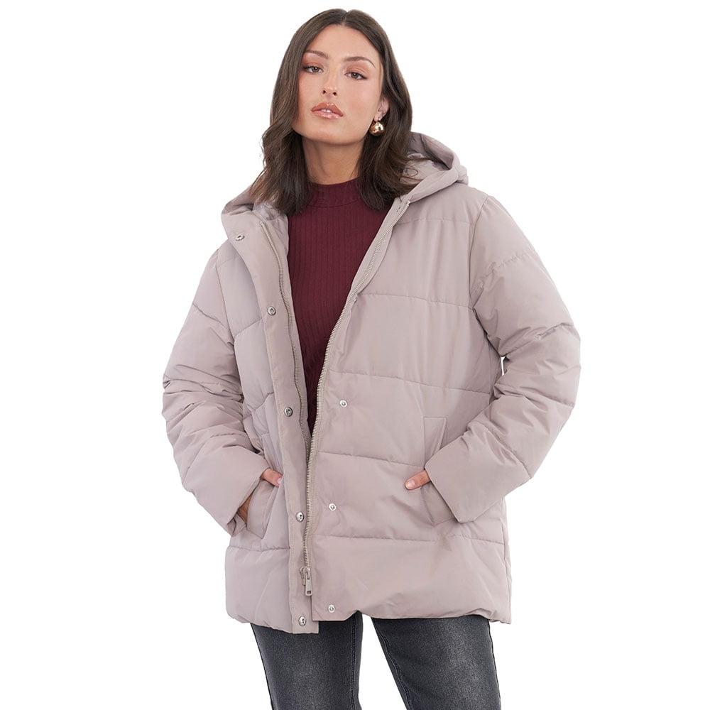 Parka Mujer Oversize Taupe Corona | Lider