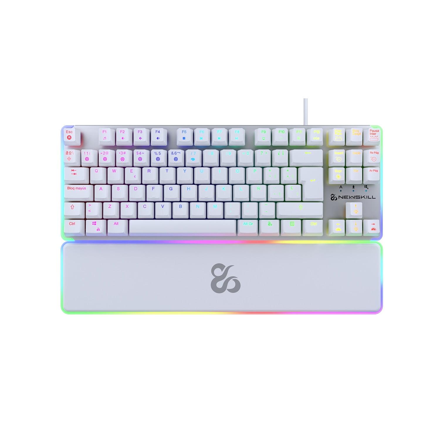 Teclado Gungnyr Gamer TKL Pro Ivory RGB Switch Gateron Red | Lider