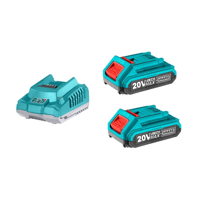 Kit 2 Baterias 20v 2.0 Ah + Cargador Total Tfbcpk1222 | Lider