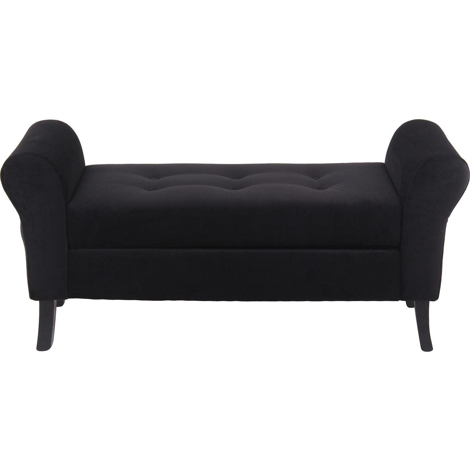 Banqueta Baul Lua 2C Felpa 20 Negro | Lider