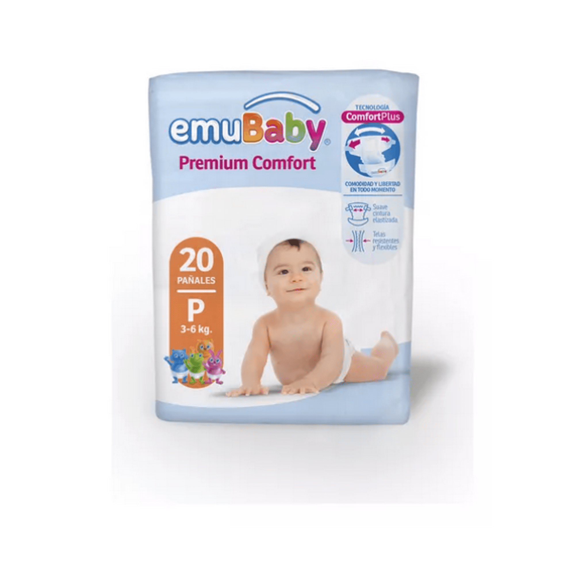 Pack x8 Pañal Emubaby Comfort P 160 pañales | Lider