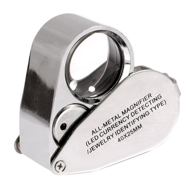 Lupa De Vidrio De 40X 25 Mm, Lupa De Joyería Para Ojos De Joyero, Bucle ...