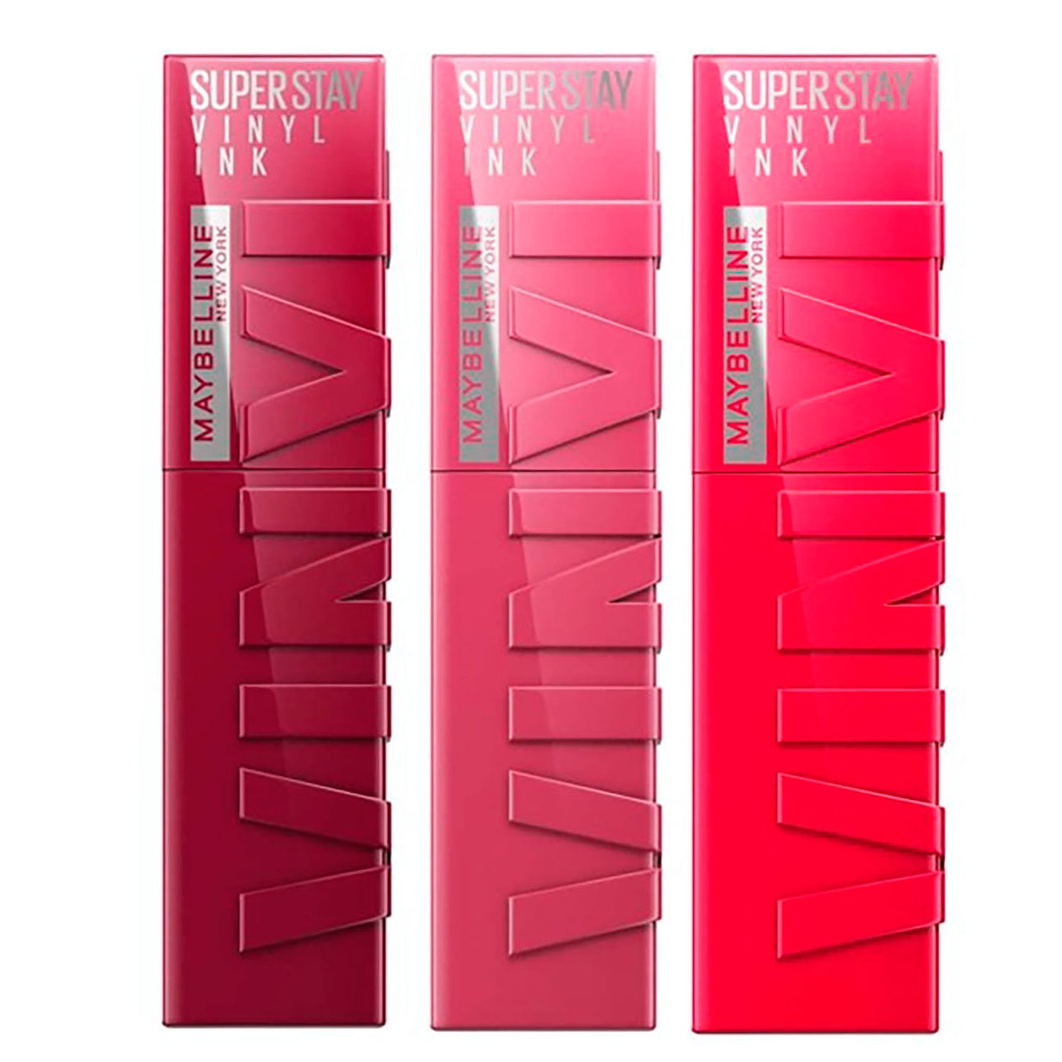 3 Labiales Superstay Vinyl Ink Rosas Hasta 16H Maybelline | Lider