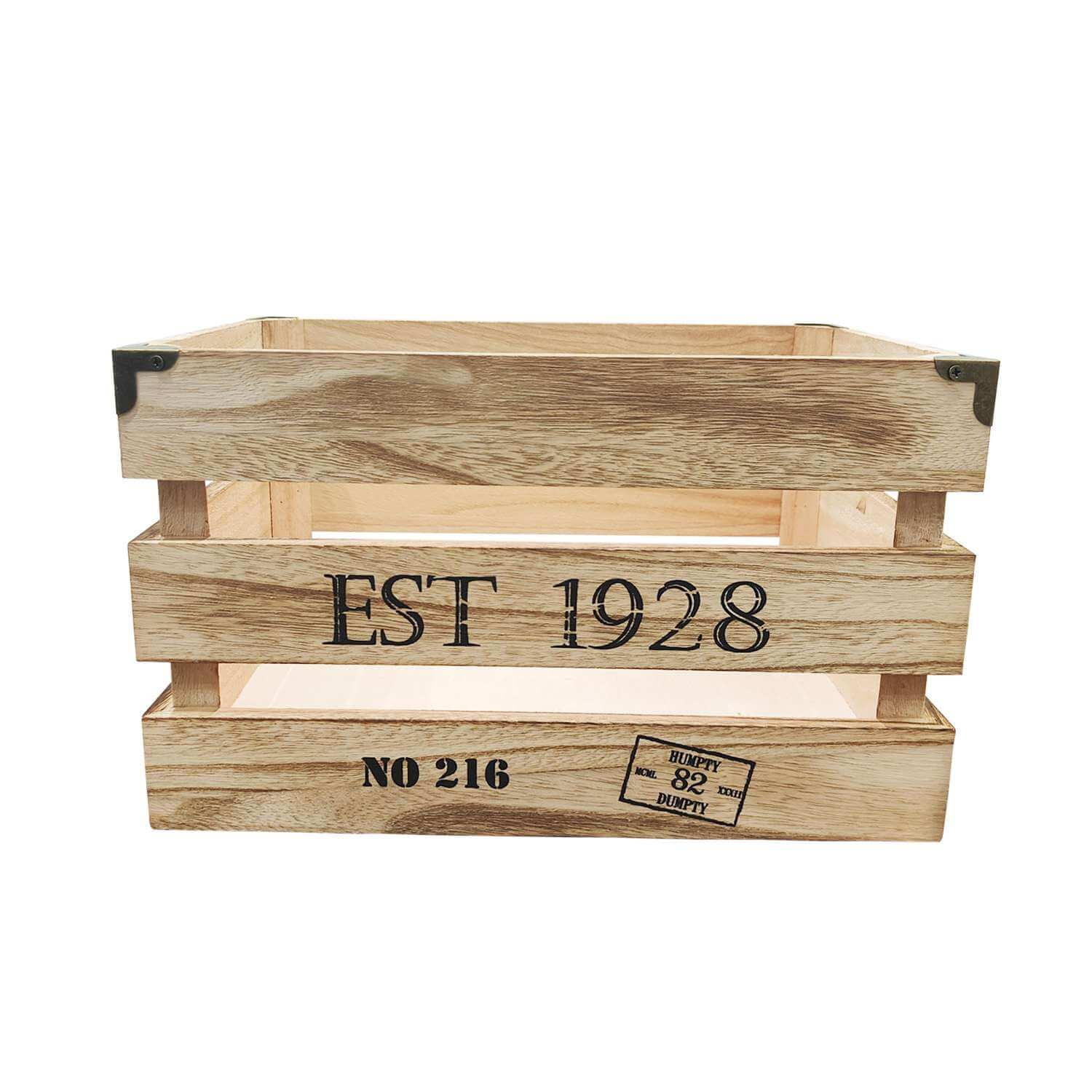 Caja de madera con remache vintage L | Lider