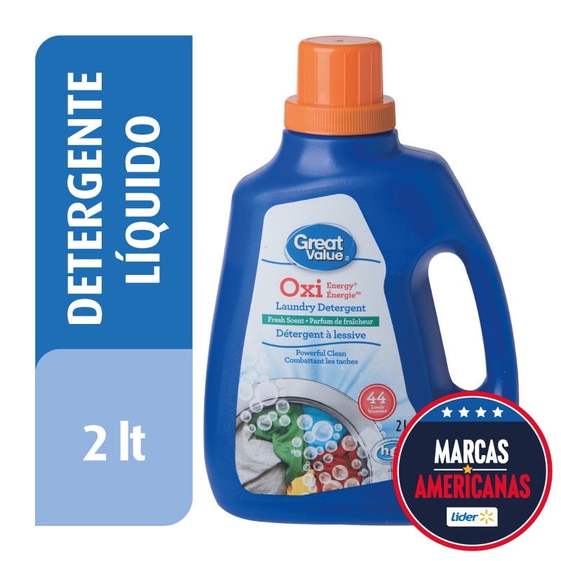 Detergente Líquido Oxi Energía Botella, 2 L | Lider