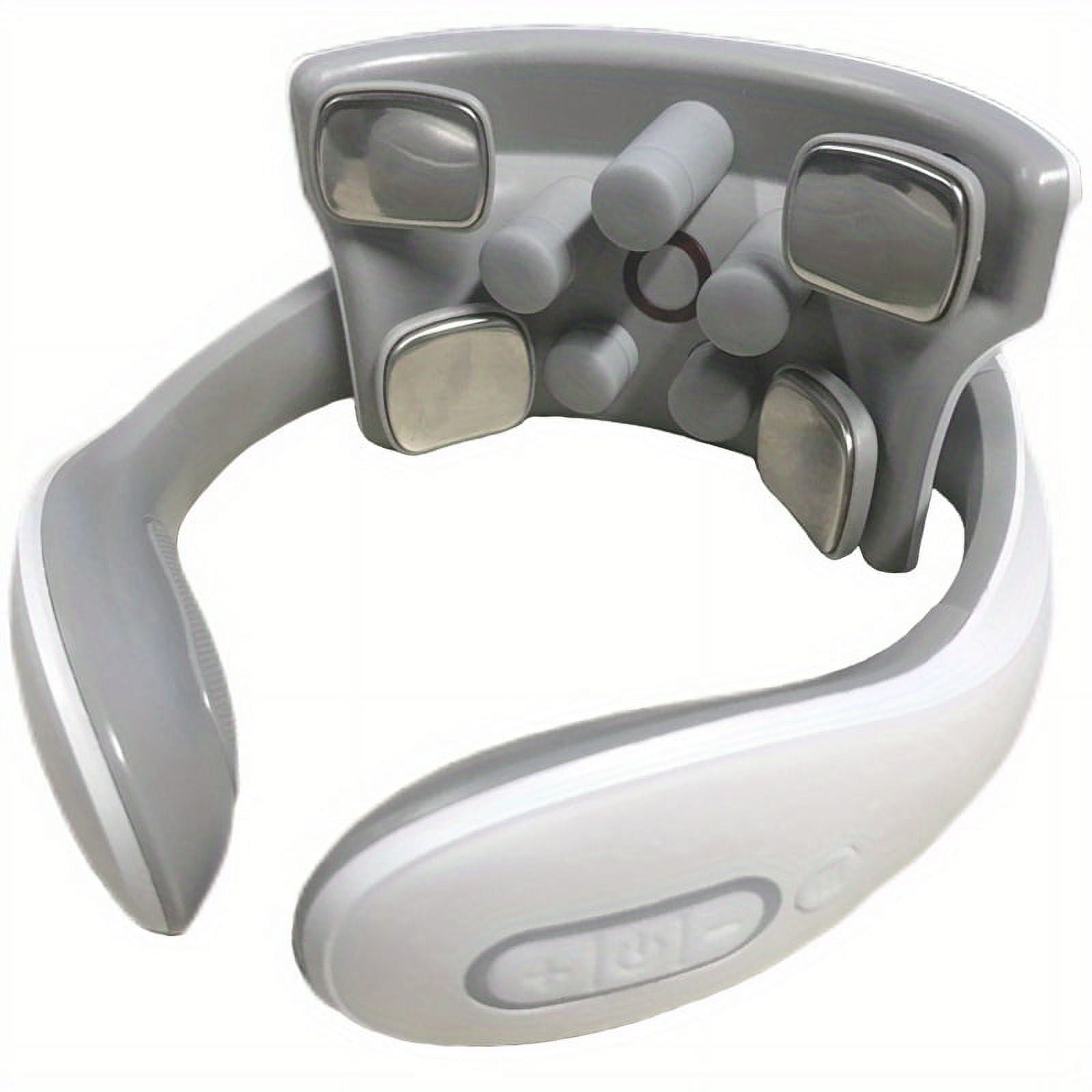 4 Heads Smart Electric Neck And Back Pulse Massager TENS Heat Cervical ...
