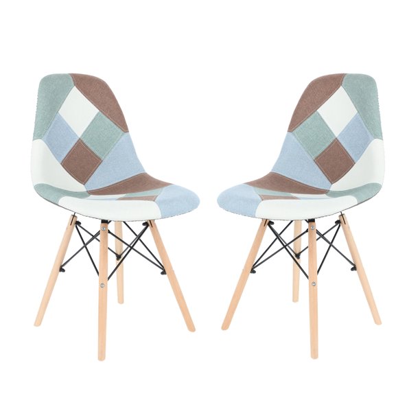 Set 2 Sillas De Comedor Eames Patchwork Neutral | Lider
