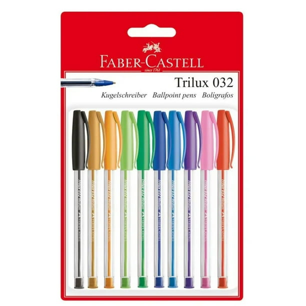 Bolígrafo Trilux 032 M Faber-Castell x10 Colores | Lider