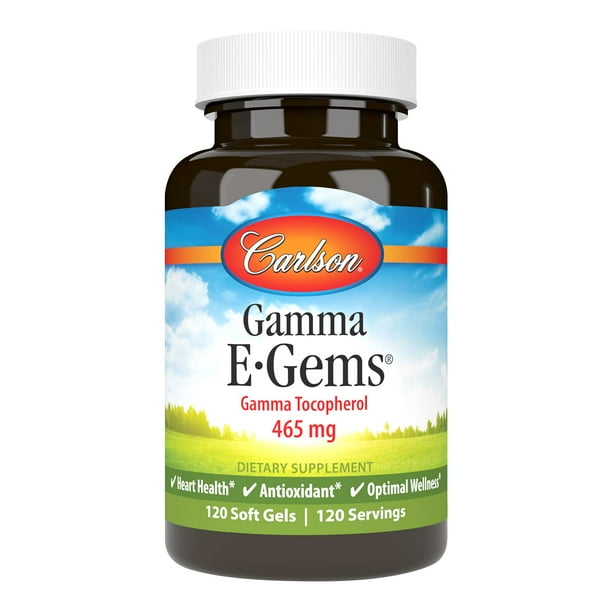 Suplemento Carlson Gamma E-Gems 465 mg de vitamina E 120 cápsulas ...