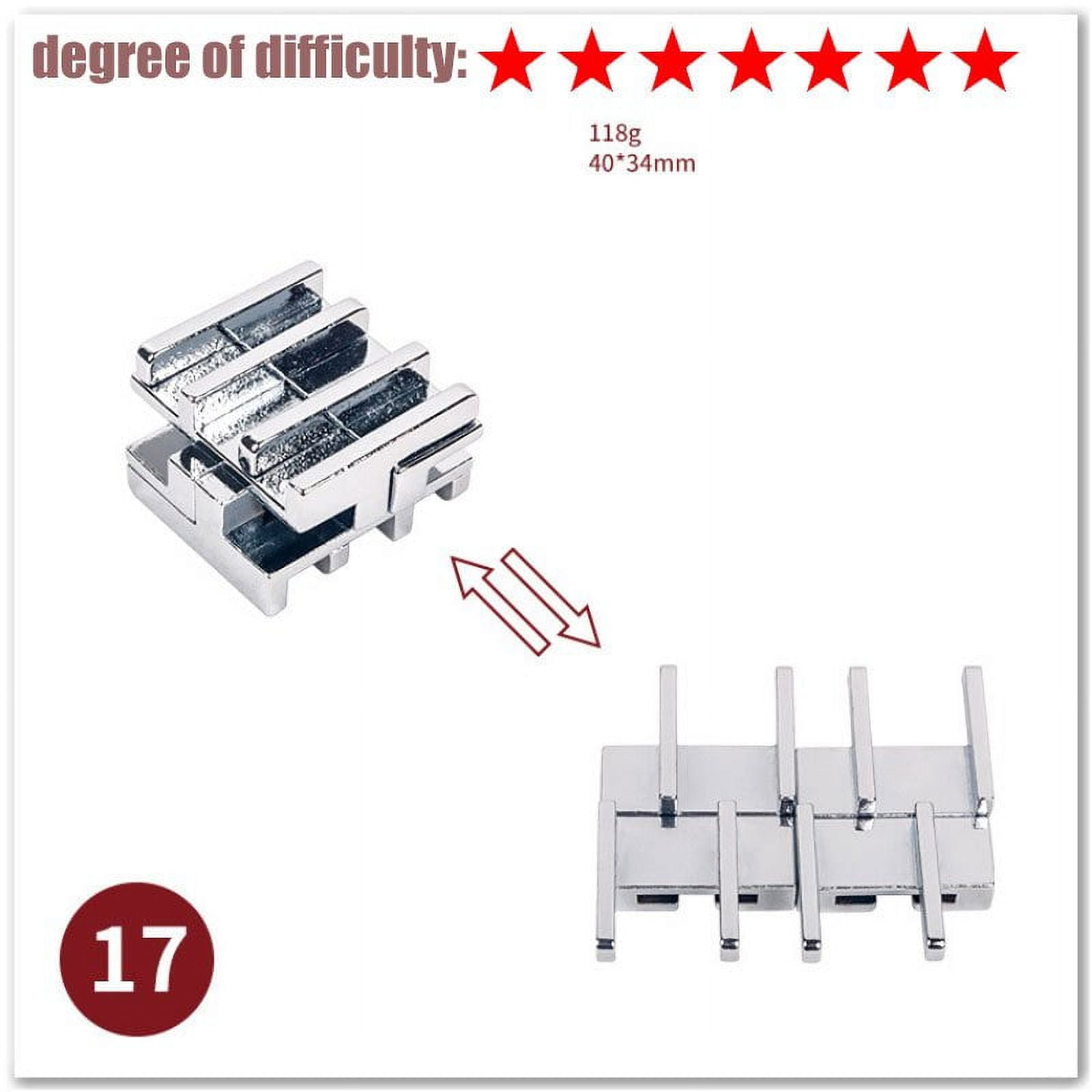 Classic IQ Metal Brain Teaser Magic Baffling Puzzles Game Toys For ...