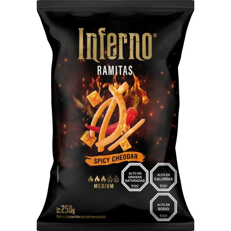 Ramitas Spicy Cheddar, 250 g | Lider