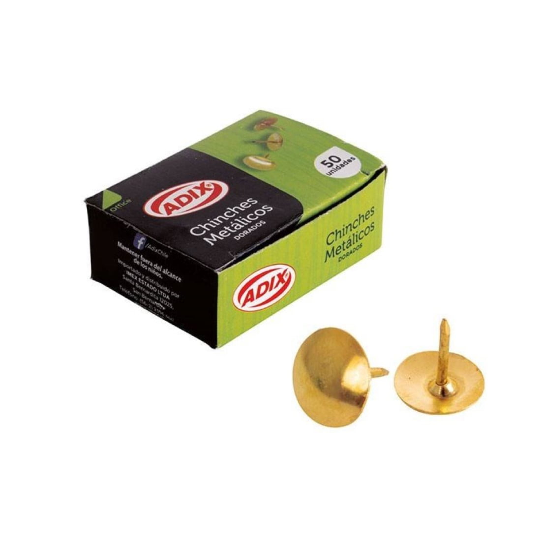 Chinches Metálicos Dorados 50un | Lider