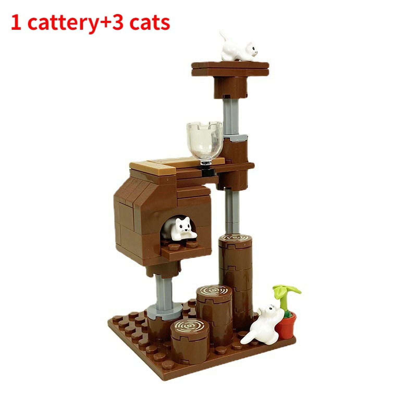 City Cattery Building Blocks Toys MOC Cats House Farm Parts DIY Blocks ...
