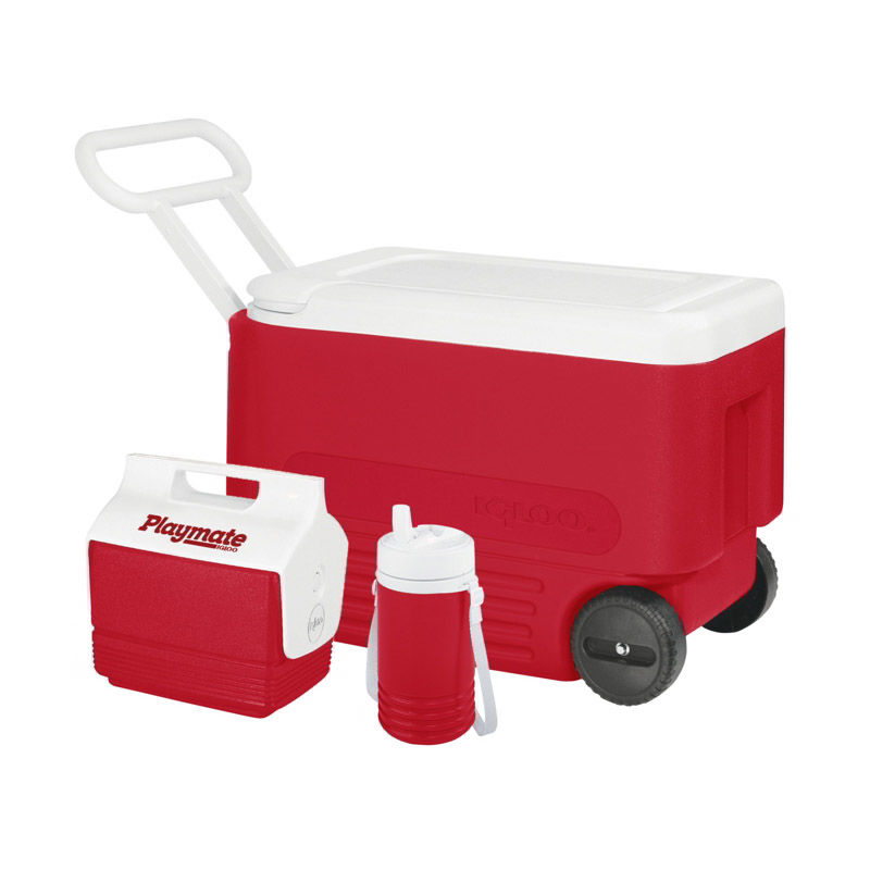 Combo Cooler Con Ruedas Rojo | Lider