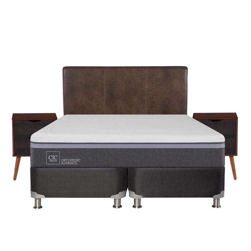 Cama Box Spring Ortopedic Advance B5 2 Plazas Bd + Set Baker | Lider
