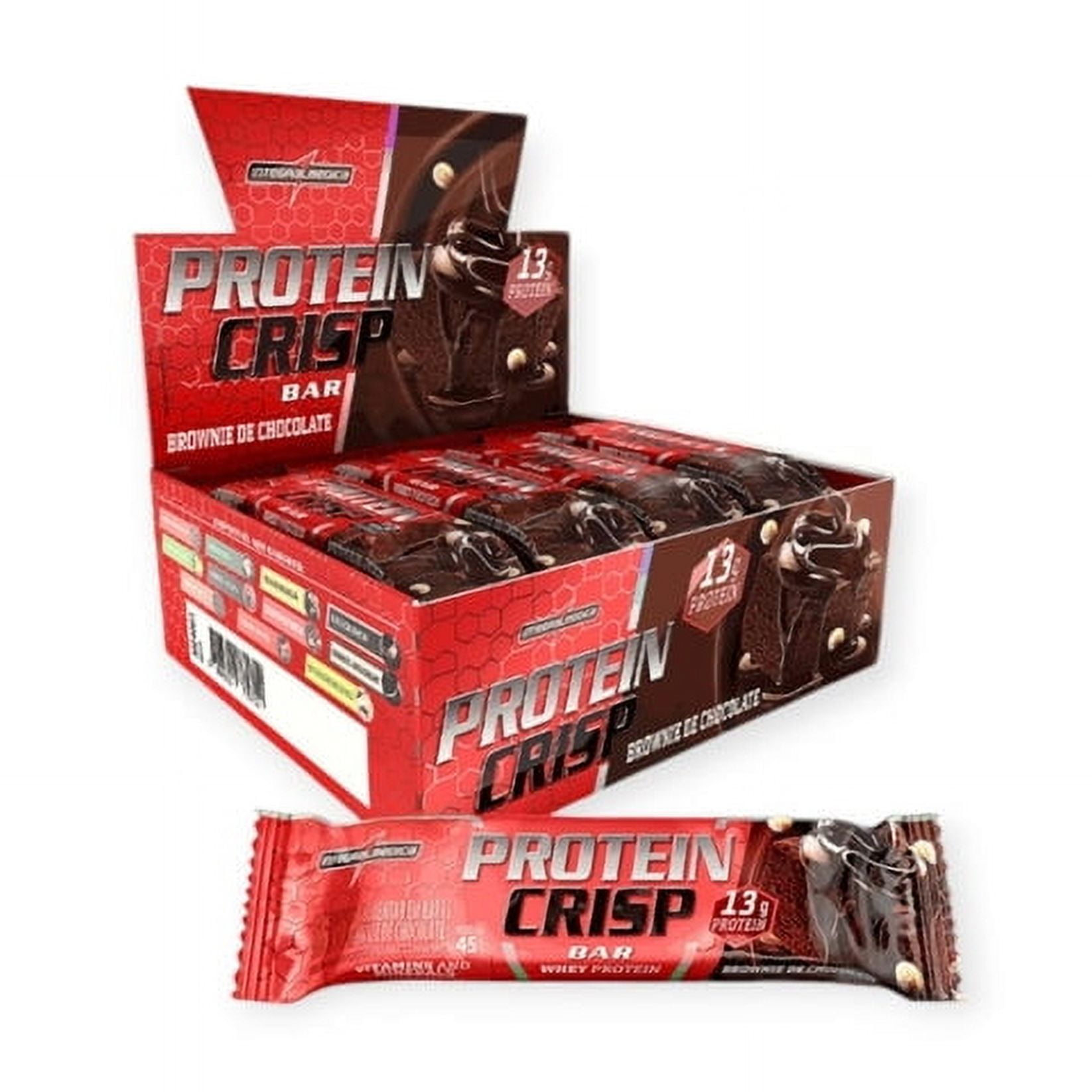Box 12 Barras Protein Crips Bar Brownie De Chocolate - | Lider