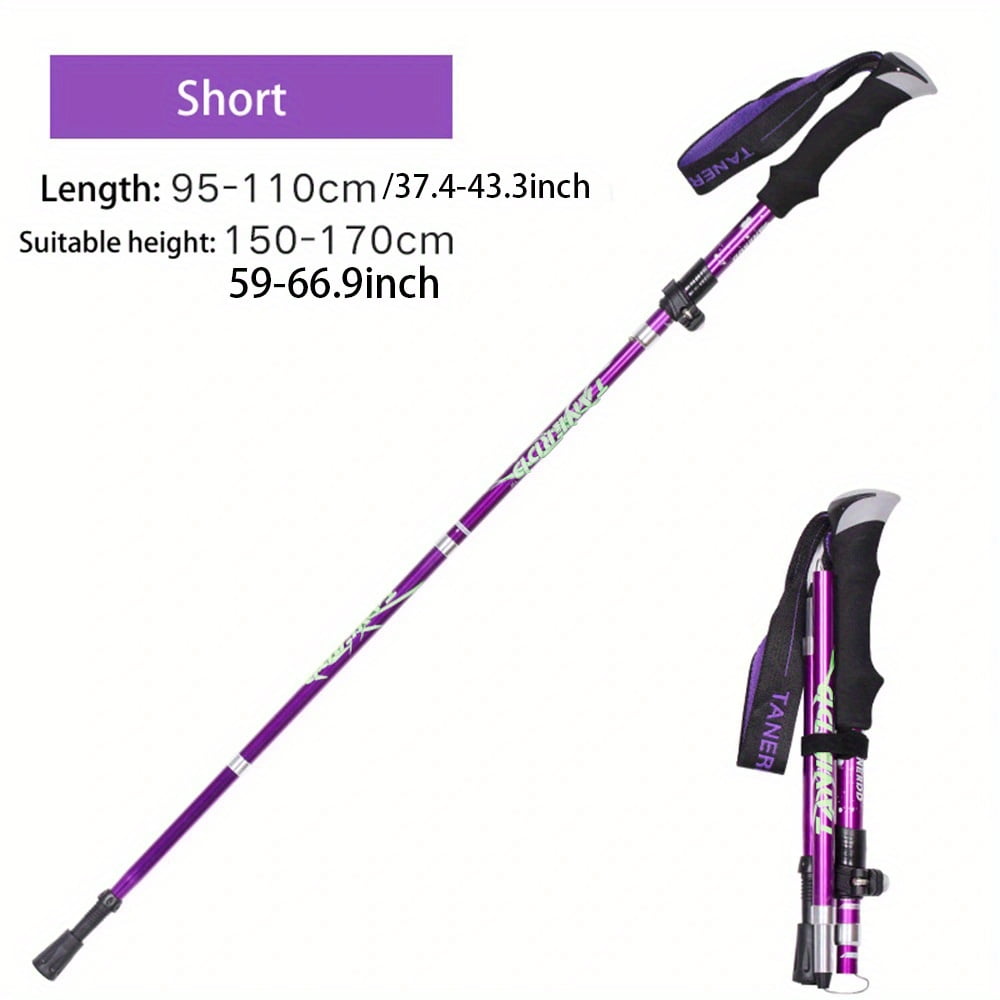 5-Section Outdoor Fold Trekking Pole Camping Portable Walking Hiking ...