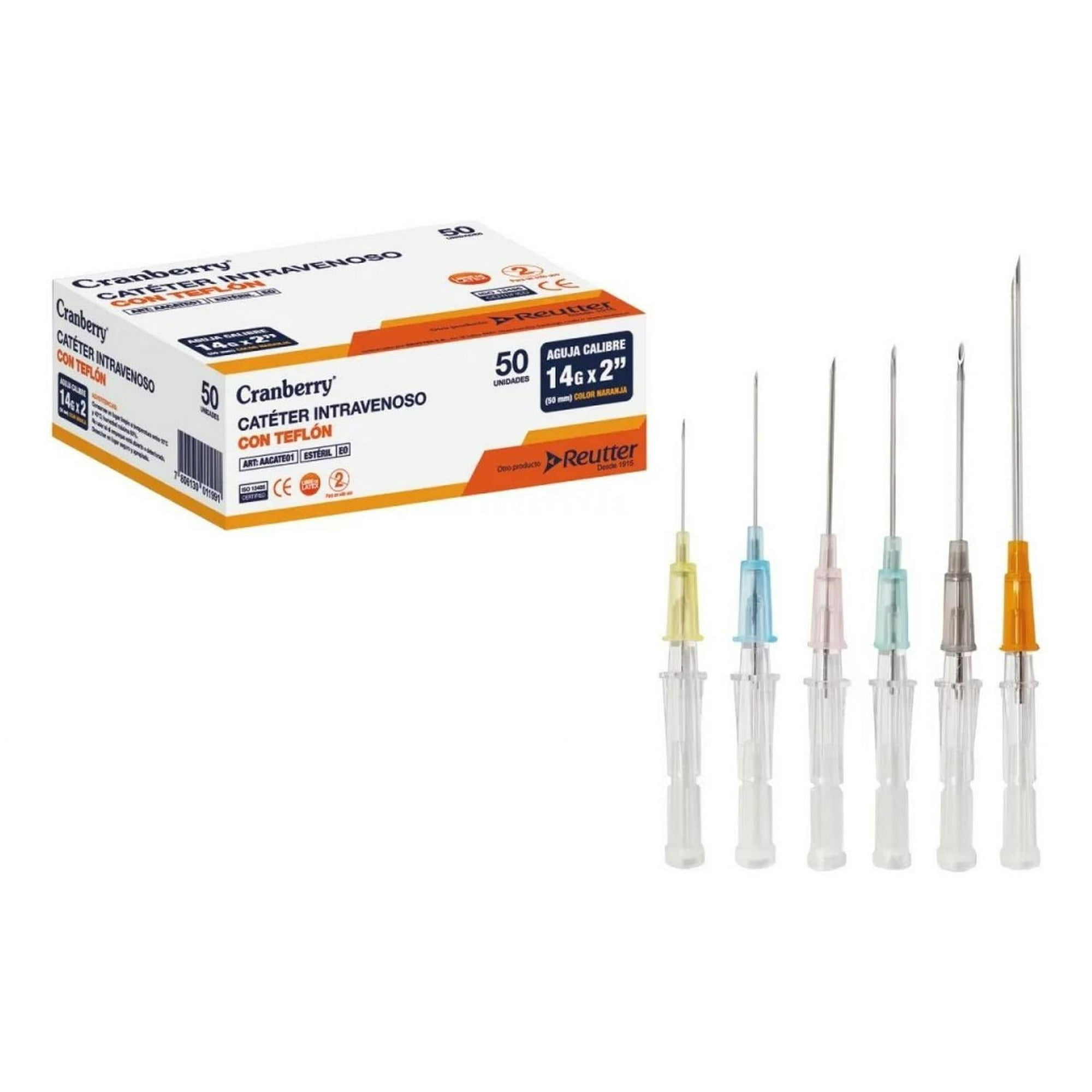 Catéter Intravenoso 16g X 1 1/4 Color Gris.caja De 50 Unidad gris | Lider