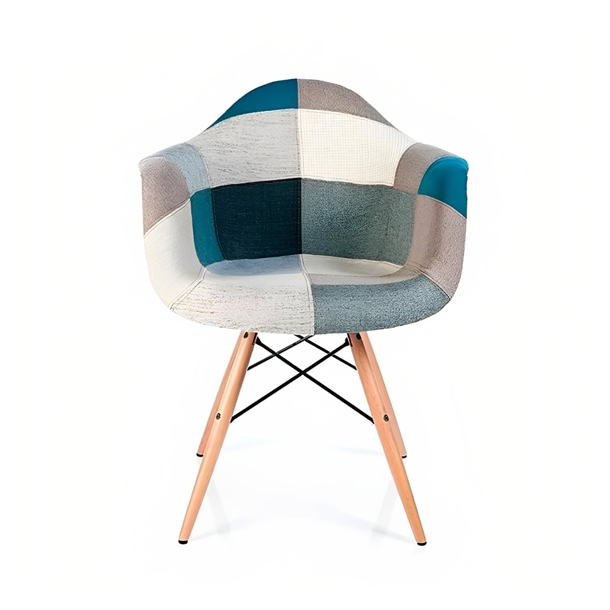 Butaca Sitial Eames Patchwork Acolchado - Celeste | Lider