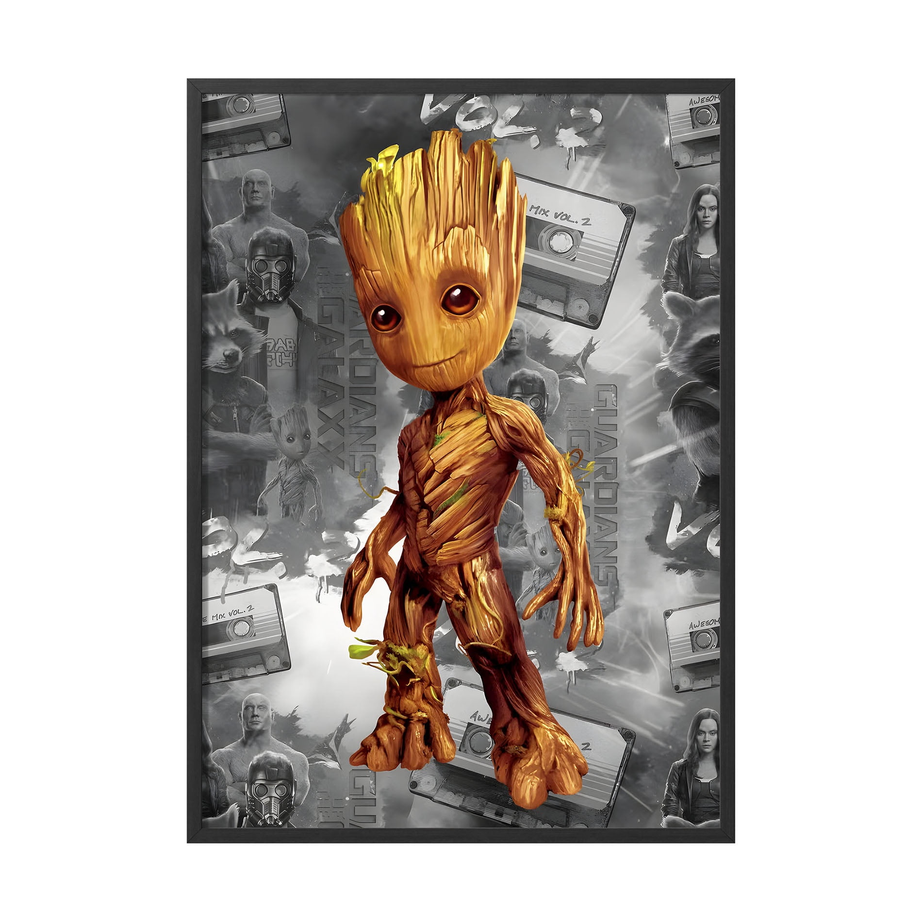 Cuadro Poster Enmarcado Baby Groot Decorativo | Lider