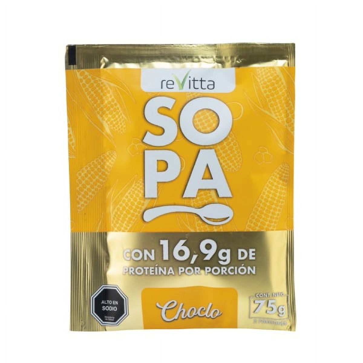 Pack 4 Sopas + Proteína Whey 75 grs. Sabor Choclo | Lider