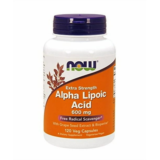 Supplement NOW Ácido alfa lipoico 600 mg 120 cápsulas vegetarianas | Lider