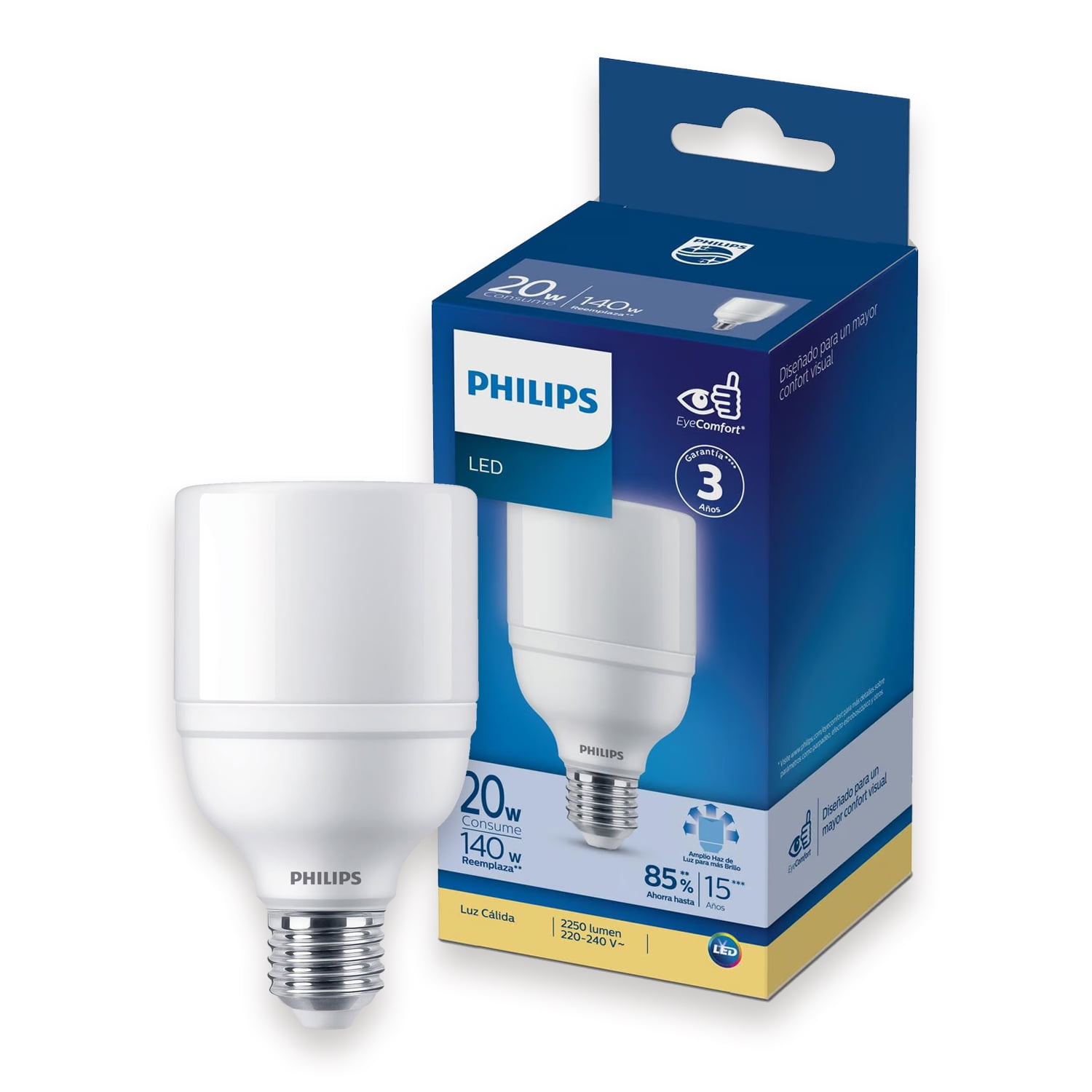 Ampolleta Industrial Ledbright 20w E27 Cálido | Lider