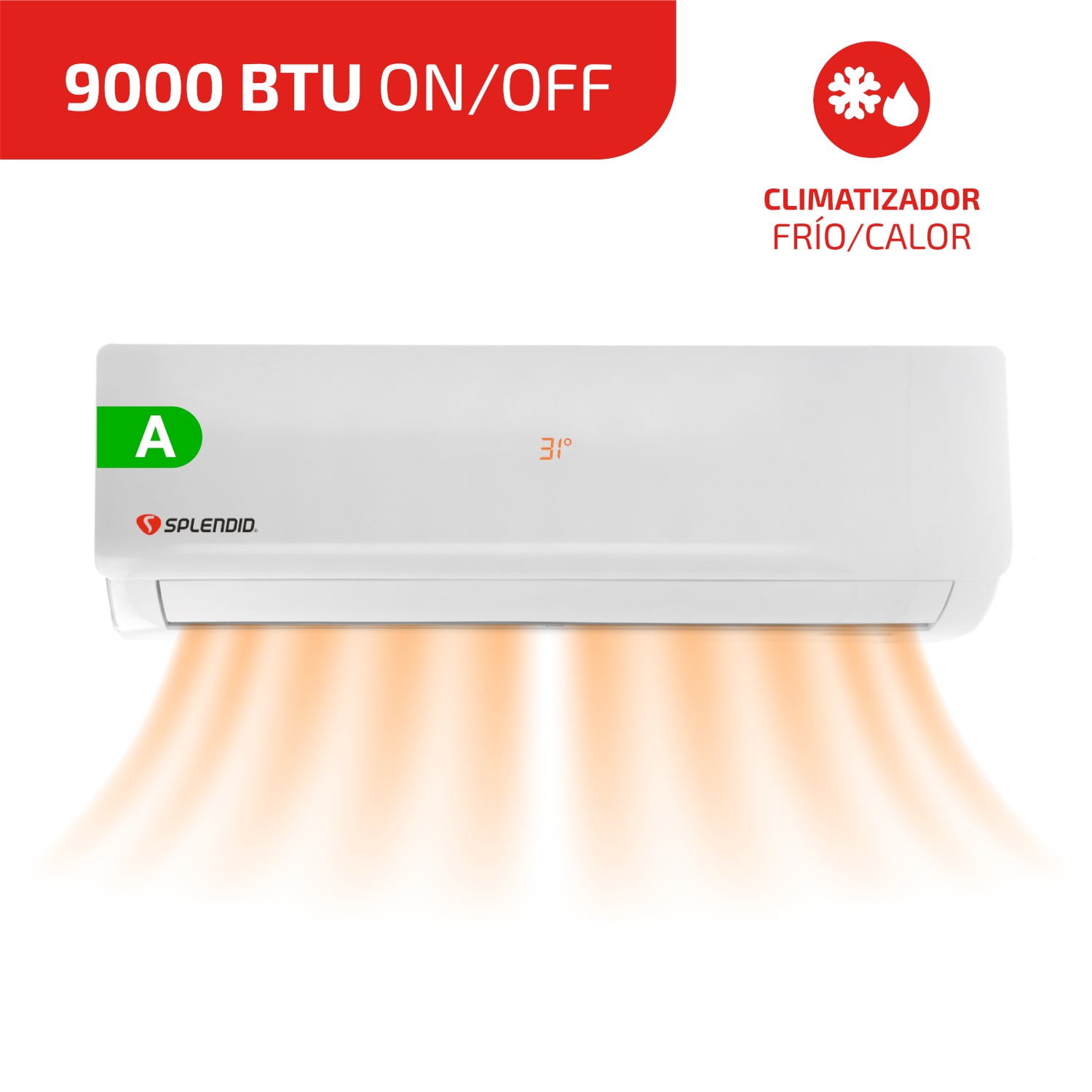 Aire acondicionado Split 9000 BTU on off Splendid | Lider