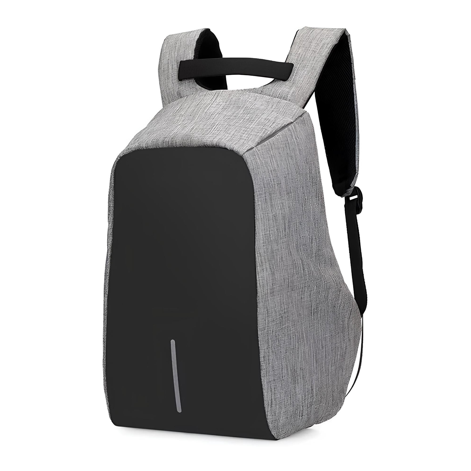 Mochila Antirrobo Seguridad Puerto Usb Notebook Gris | Lider