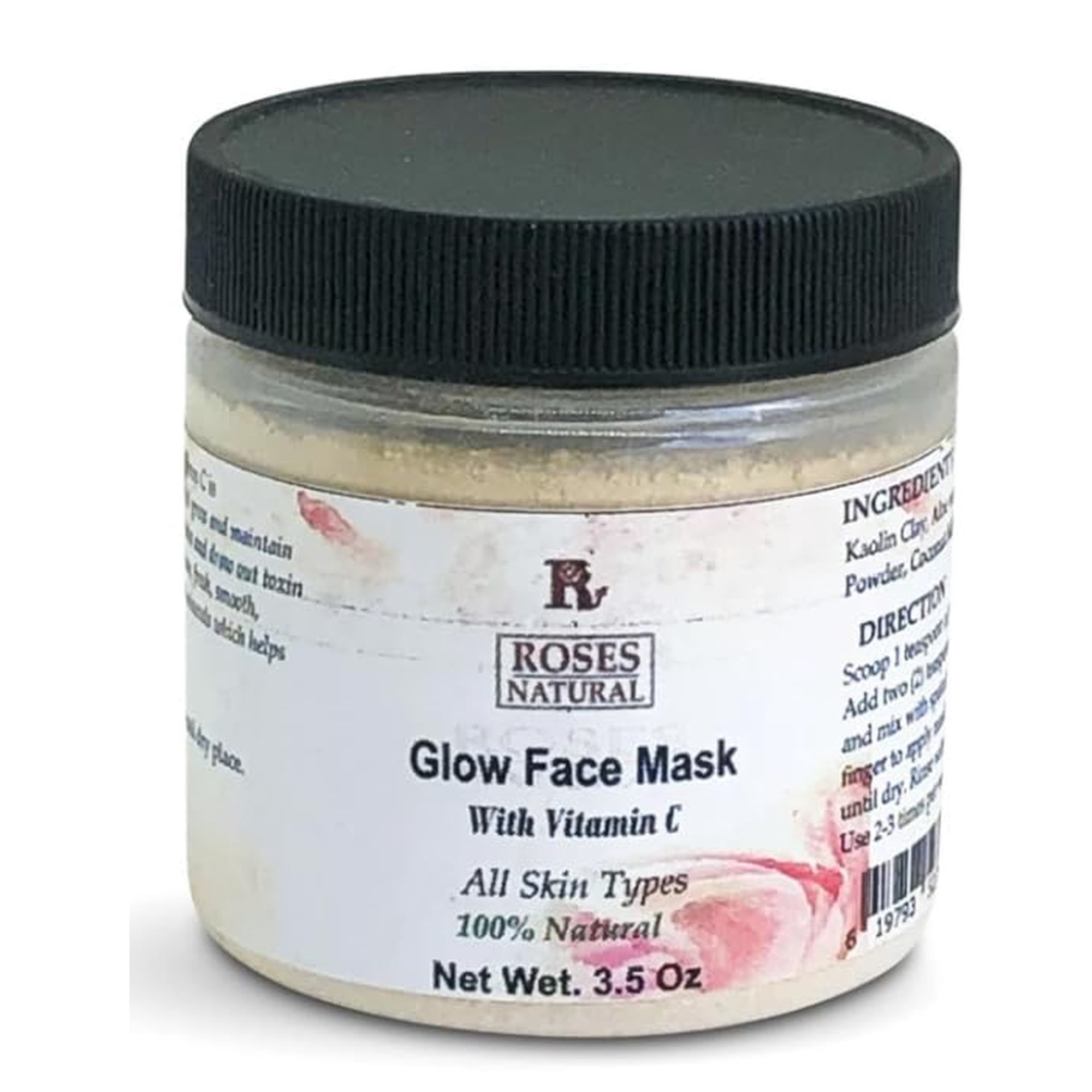 Mascarilla facial Roses Natural Glow con arcilla de caolín, 100 ml | Lider