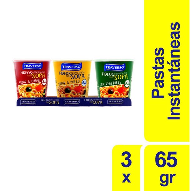 Pack Sopa Instantánea, 3 Un de 65 g c/u | Lider