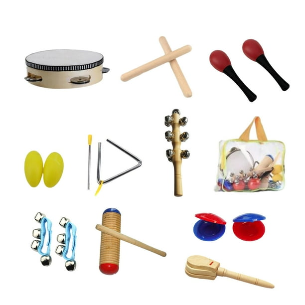 10 Piezas De Instrumentos Musicales De Percusión Montessori Para Niños ...