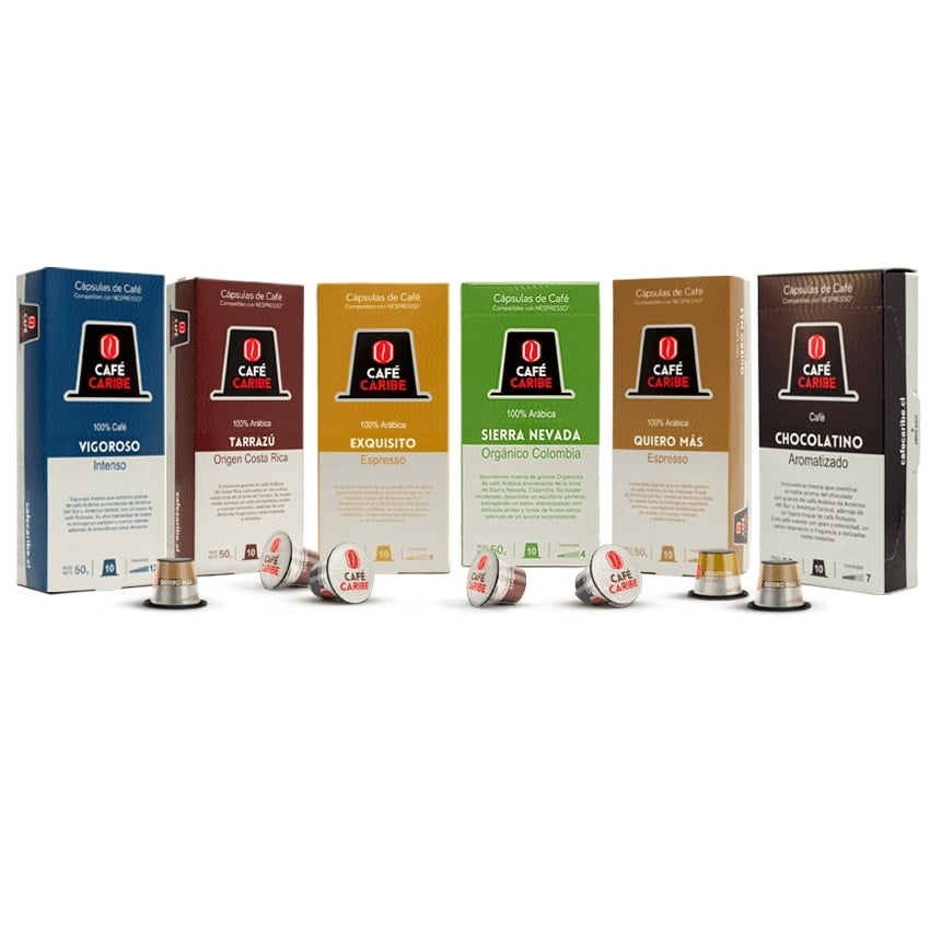 Mix Premium con Cafeína - 60 cápsulas de café compatibles con Nespresso ...