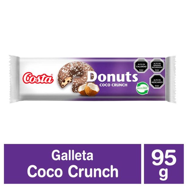 Galletas Donuts Coco Crunch Bolsa, 95 g | Lider