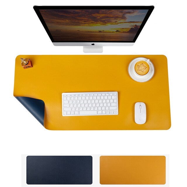 Mouse Pad de Cuero Impermeable 80x40 Azul | Lider