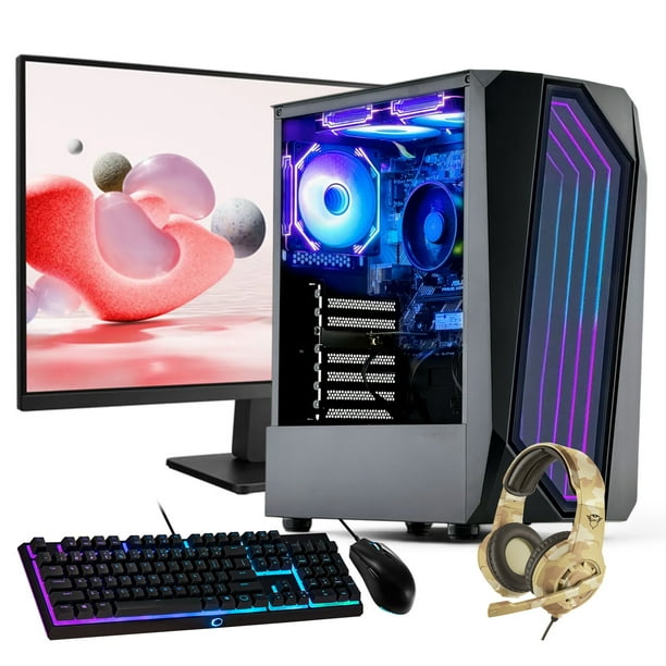 PC GAMER + MONITOR 24 + Perif: AMD RYZEN 5 5600GT 16gb 1Tb Vega | Lider