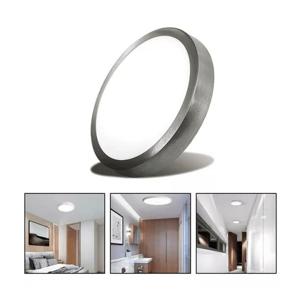 Foco Plafon Led Redondo Sobrepuesto 18w Luz Fria Niquel | Lider