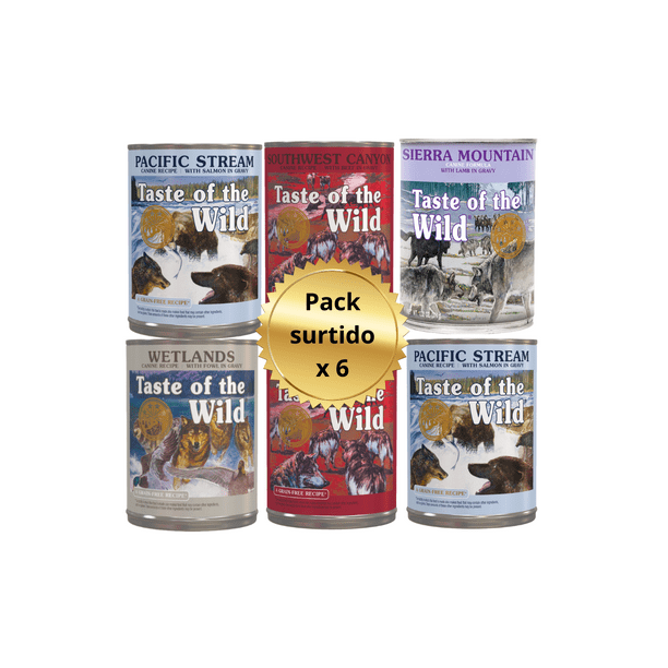 Taste of the wild pack x 6 latas alimento humedo | Lider