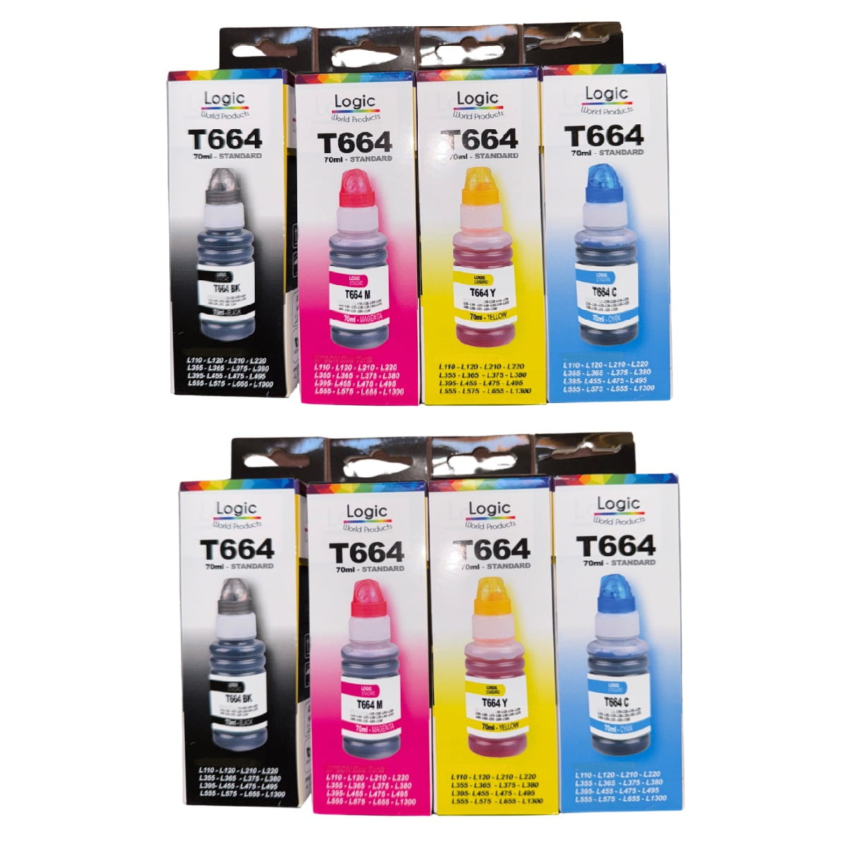 Pack X2 Tintas compatibles para T664 Modelos L120/L380 | Lider