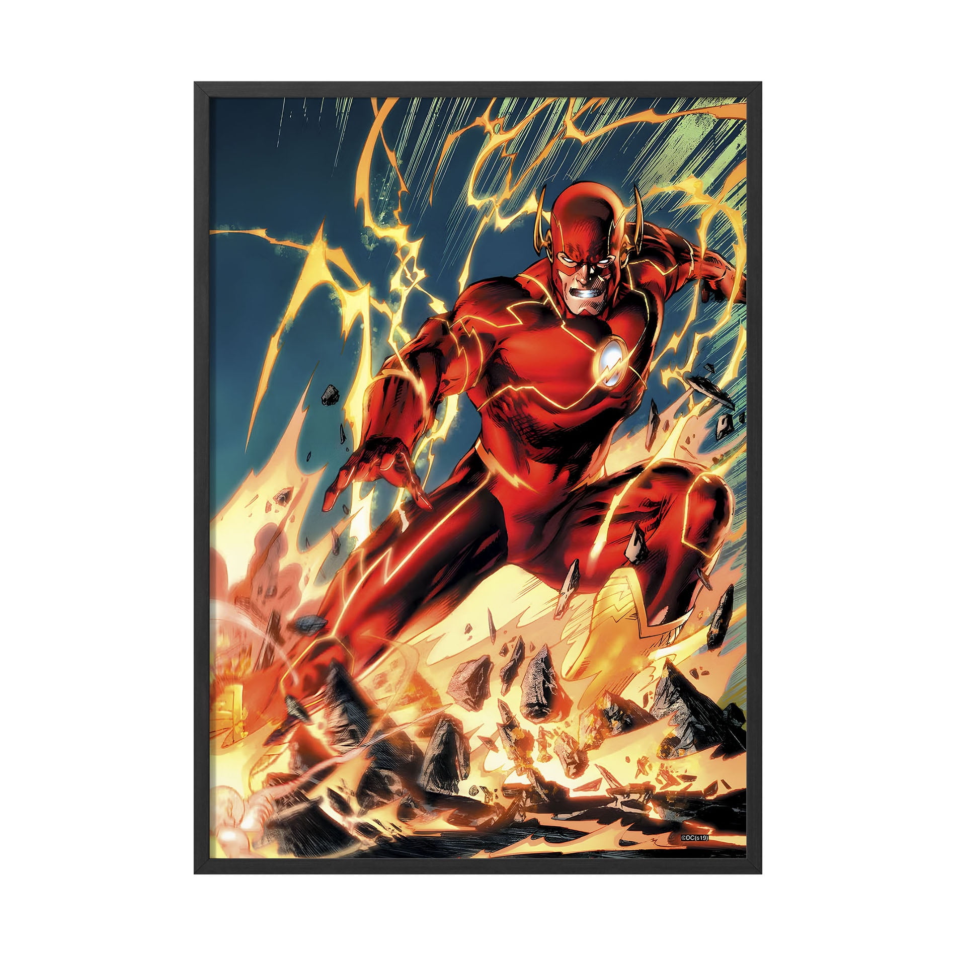 Cuadro Poster Enmarcado Flash Detective Comic Superheroe Decorativo | Lider
